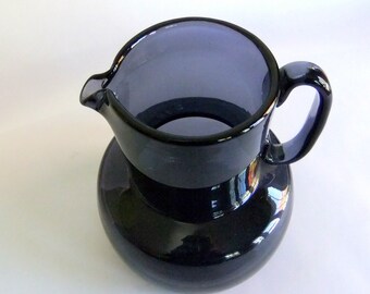 Purple glass pitcher | Etsy