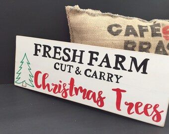 Christmas tree sign | Etsy