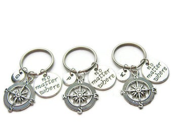 3 best friends keychains no matter where key chains Hand