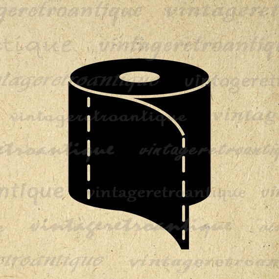 Toilet Paper Digital Graphic Printable by VintageRetroAntique