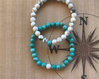 Distance bracelets set of 2