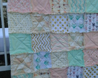 Baby rag quilt | Etsy