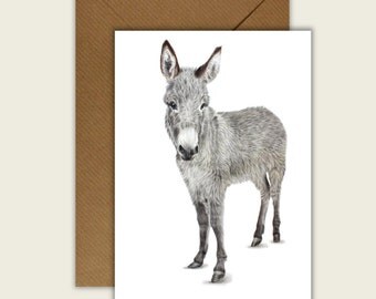Donkey card | Etsy