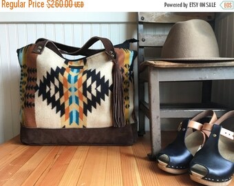 Boho bags made with Pendelton Wool and Fringe by MercyGreyDesignCo