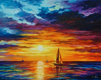 Horizon painting | Etsy