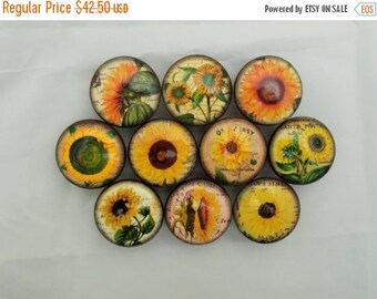 Sunflower knobs | Etsy