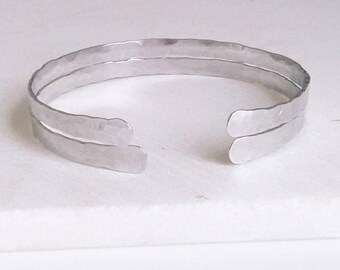 Silver arm cuff | Etsy