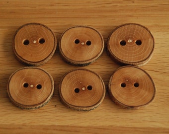 30mm wood buttons | Etsy