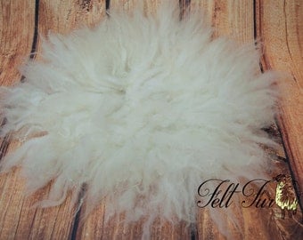 Newborn Photo Props Felt furs Curly Layers wool prop by FeltFur