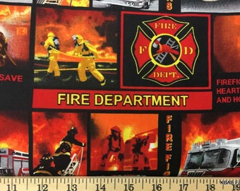 Fireman fabric | Etsy