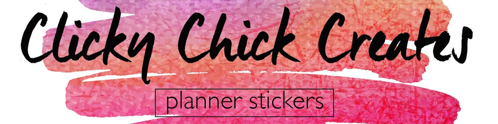 Planner Stickers and Party Banners by ClickyChickCreates on Etsy