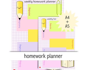 Daily Homework Planner PDF File/Printable