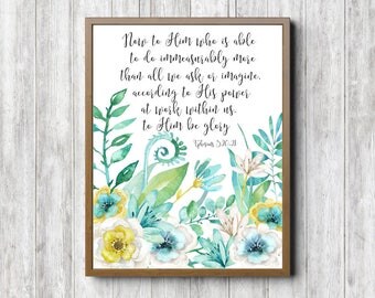 Ephesians 3 20 21 | Etsy