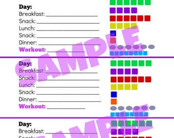 21 day fix sheet | Etsy