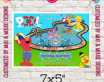 Elmo pool party | Etsy