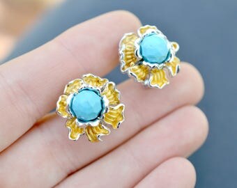 Omega back earrings | Etsy