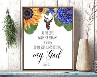 Psalm 42 1 | Etsy