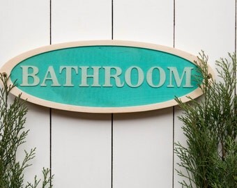 Bathroom door sign | Etsy