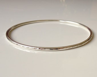 Solid silver bangle | Etsy