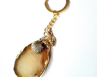 Sea shell keychain | Etsy