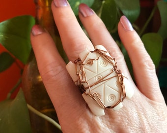 Bone ring | Etsy