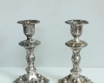 Antique candlesticks | Etsy