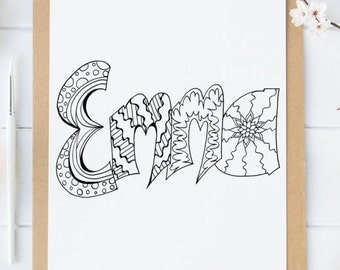 Emma name printable | Etsy