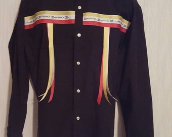 Native ribbon shirt | Etsy
