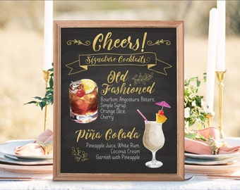 Cocktail bar sign | Etsy