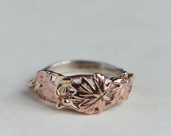 Gold branch ring | Etsy