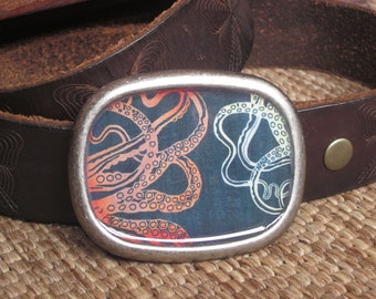Octopus belt buckle | Etsy