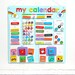 Childrens Calendar Kids Calendar Personalised by CraftlyDesign