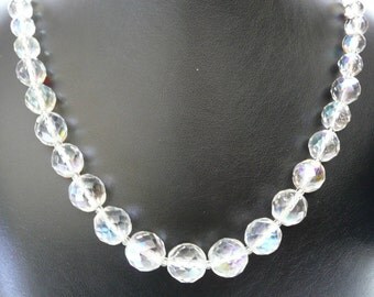 Ab crystal necklace | Etsy