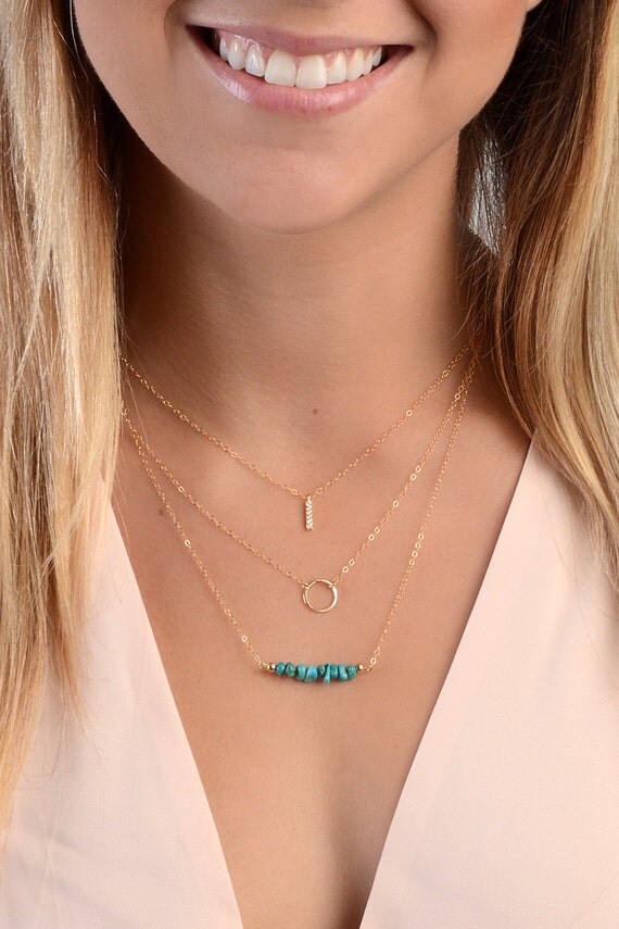 Delicate Layered Necklaces Set Gold Layering Necklaces