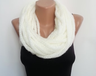 Knit chain scarf | Etsy