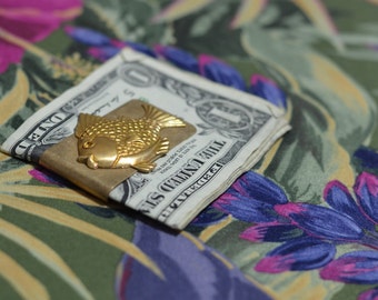 Silver Tarpon Fish Money Clip Hand Made Mens Wear