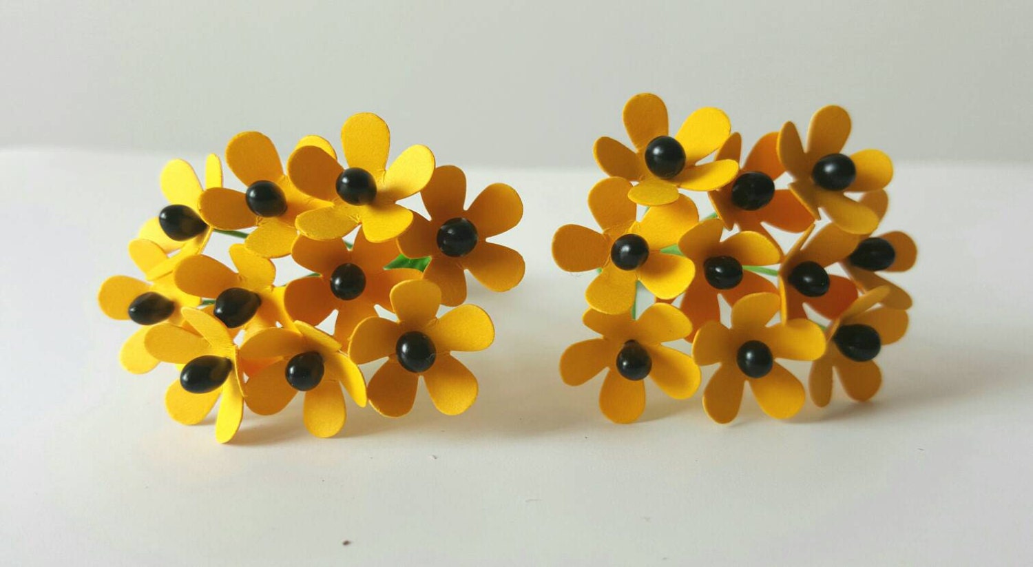 Yellow Paper Flowers / small yellow paper flowers / mini