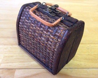 Rattan clutch | Etsy