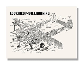P 38 lightning | Etsy