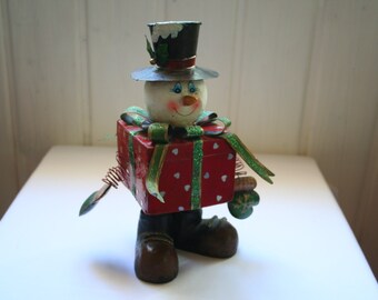 Snowman gift box | Etsy