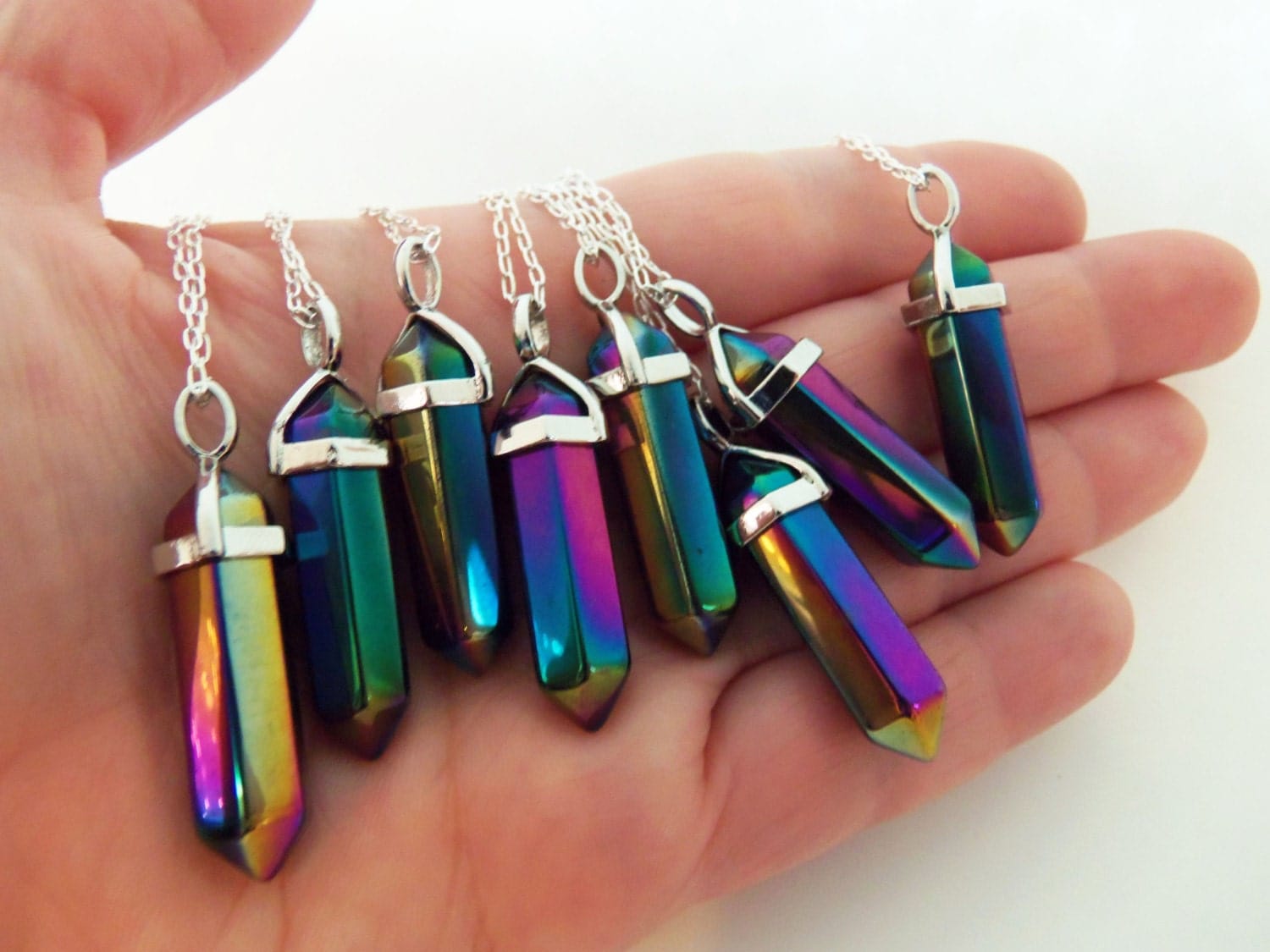 Crystal Necklace crystal quartz healing by BubbleGumGraffiti