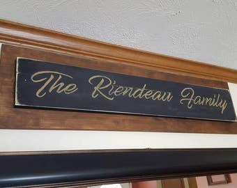 Family name plaque | Etsy