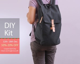 Sunny Day Canvas Bag DIY Kit with Sewing Pattern & by niizo