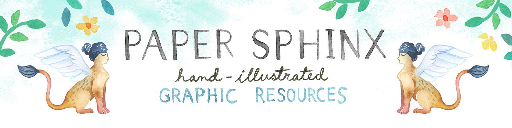 Hand-made digital clipart and graphic resources by PaperSphinx
