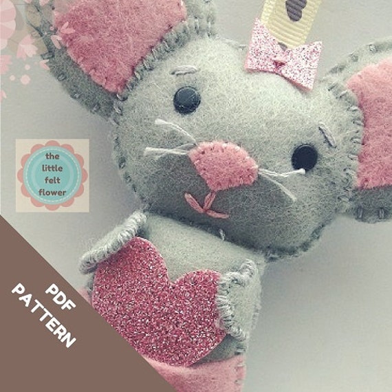 Felt Pattern Felt-Mouse-Sewing Pattern Tutorial-Felt PDF