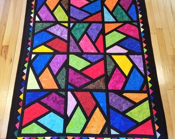 Stained glass quilt | Etsy