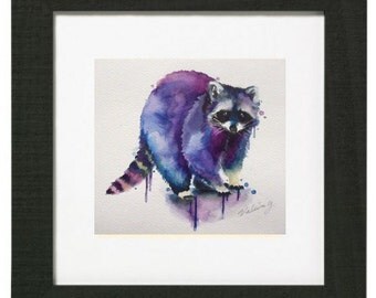 Raccoon illustration | Etsy
