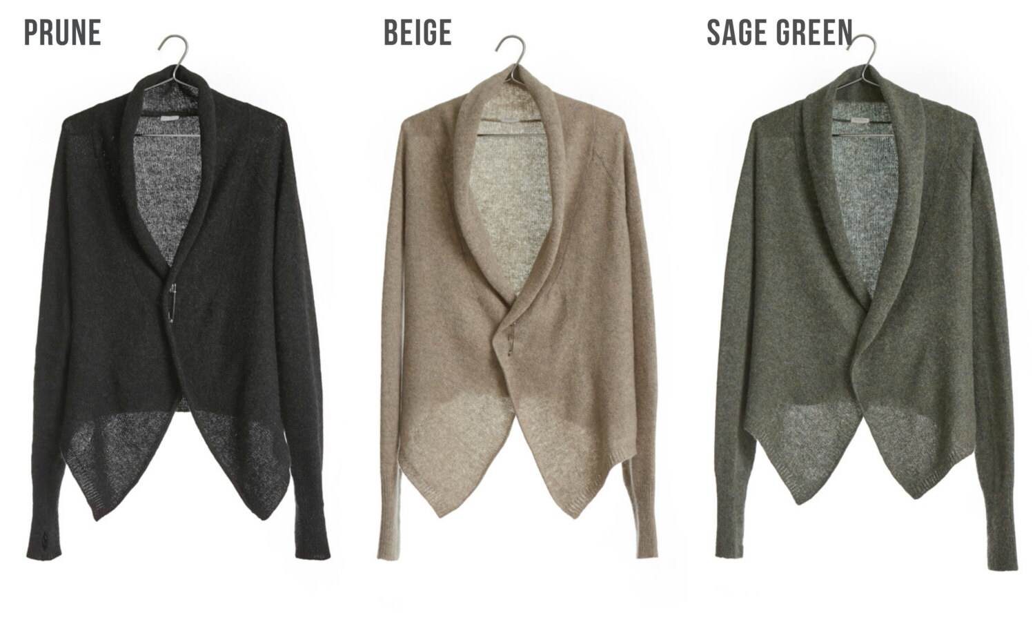 Wool cardigan Handmade wool wrap Natural beige wool by PappusStore