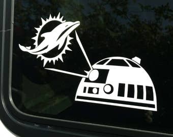 Miami dolphins decal | Etsy
