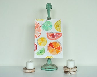 Grapefruit painting | Etsy